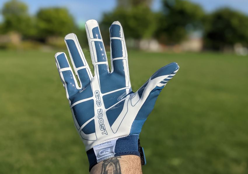 Grip Boost Peace Football Gloves Pro Elite - Adult Sizes (White Cheetah ...