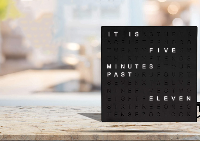 Clock Talk: Sharper Image Light Up Word Desk Clock - GearHungry